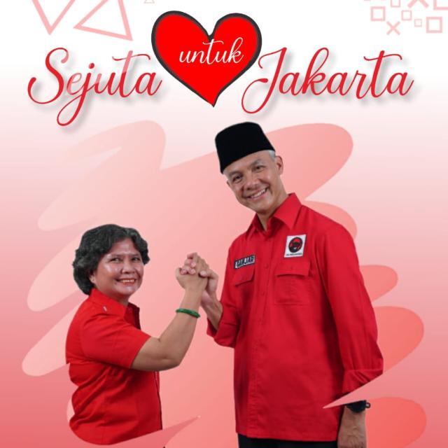 Sereida Tambunan, "Keep moving forward, never give up. Ganjar President 2024 !" - KORAN JOKOWI